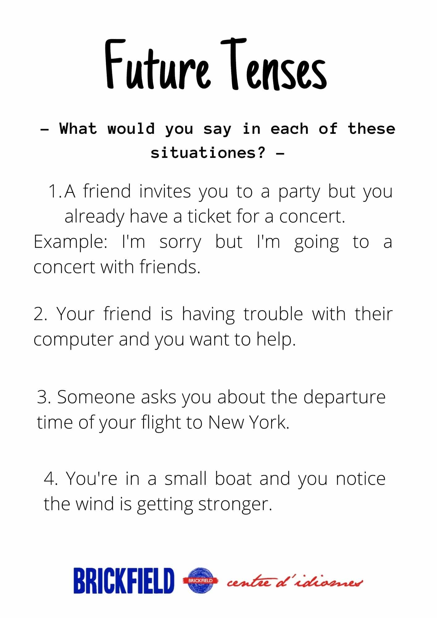 FUTURE SIMPLE (Will and Going to).- Grammar Tips • Brickfield, tu ...